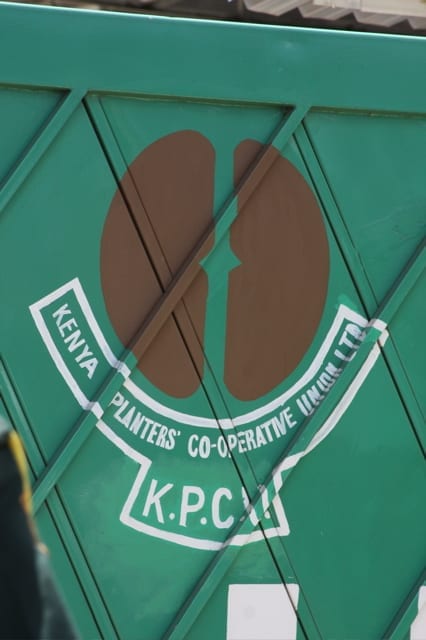The KPCU logo at the Kenya coffee auction - Sweet Maria's Coffee Library